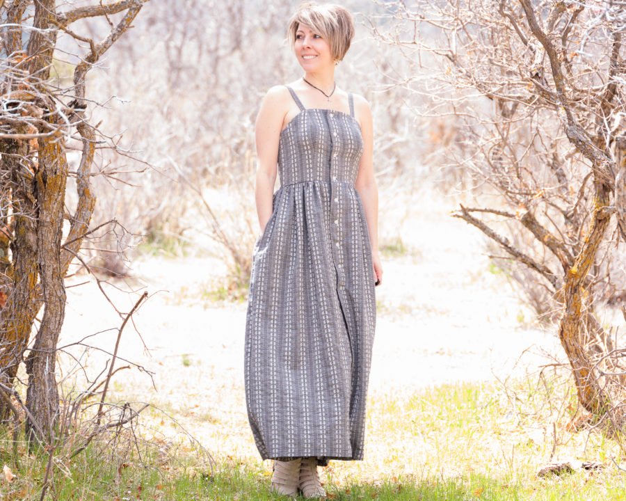 Deborah J Sews | McCall's M7950 Maxi Dress in Embroidered Chambray ...